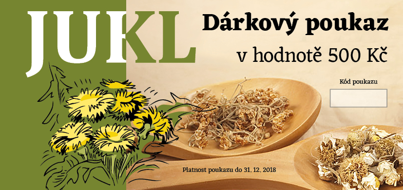 Dárkový poukaz 500 Kč | Bylinářství JUKL